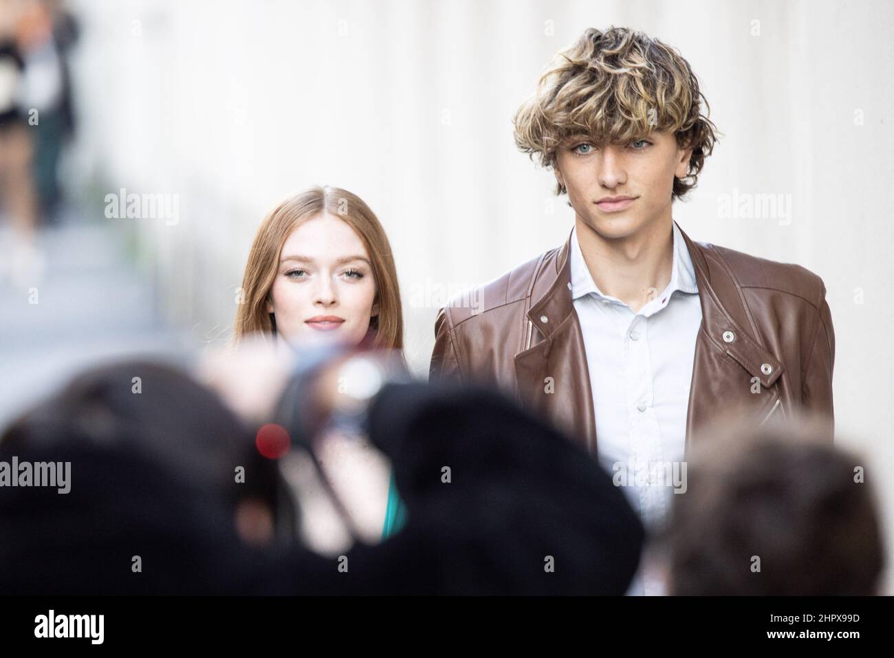 Larsen Thompson and Gavin Casalegno are seen on the front row of the ...