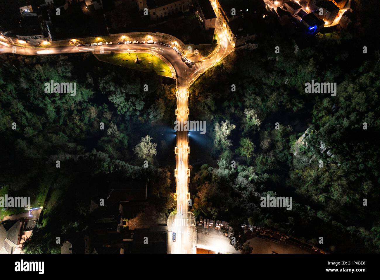 Night Bridge in civita castellana Stock Photo - Alamy