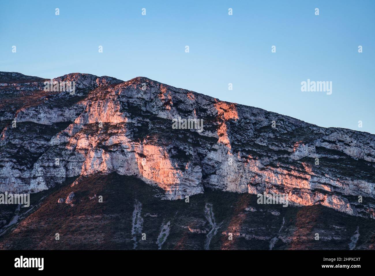 Red Rocks in the morning in the Montgó, Alicante, Spain Stock Photo - Alamy