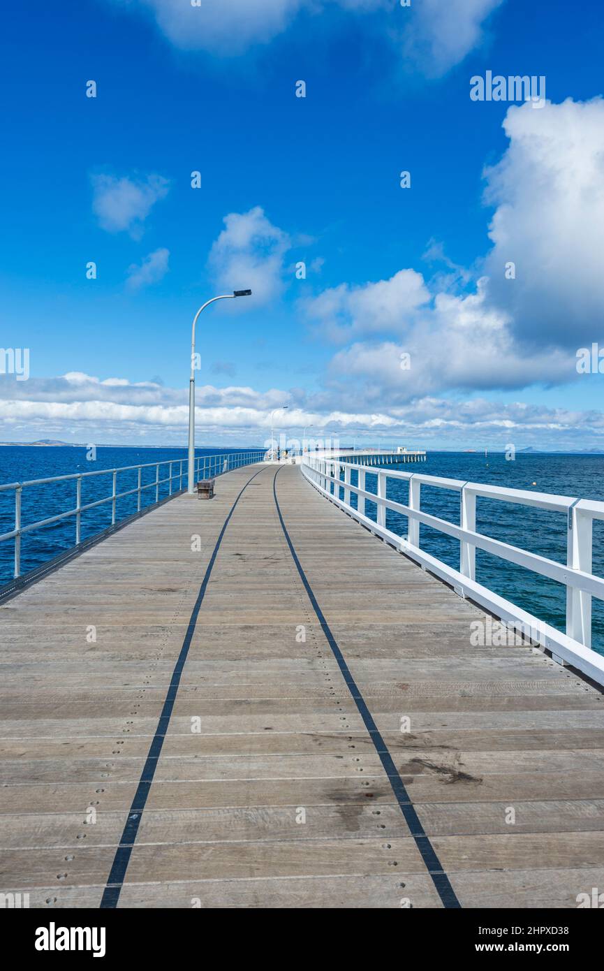 Vertical view of Tanker Jetty, Esperance, Western Australia, WA ...