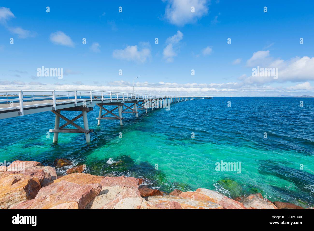 View of Heritage-listed Tanker Jetty, a popular tourist attraction in ...