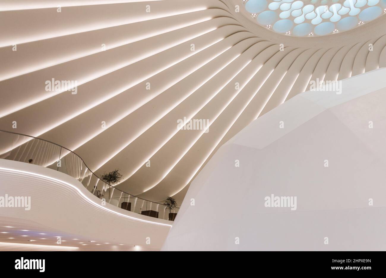 Futuristic ceiling inside of a hall Stock Photo - Alamy