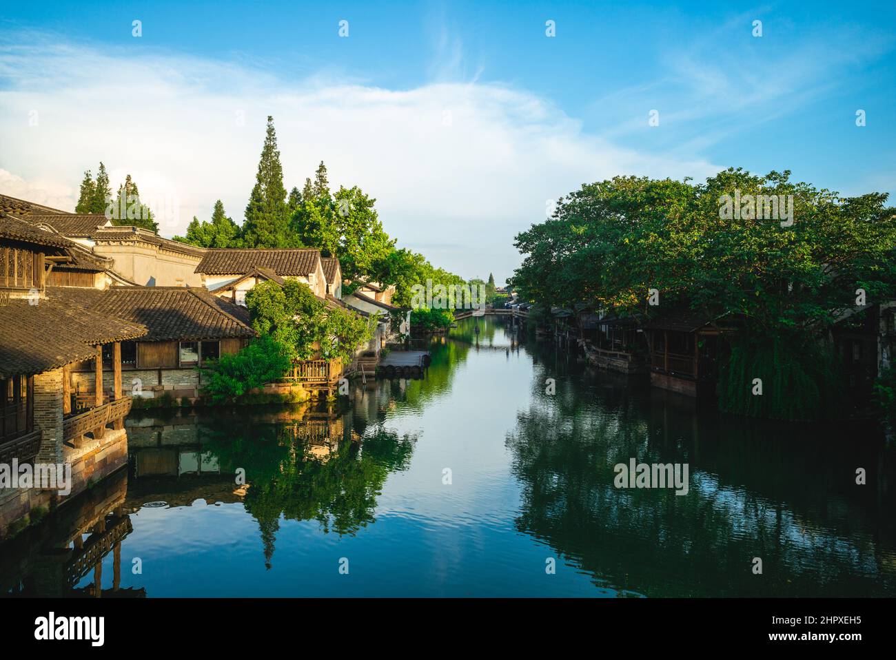 scenery of wuzhen, a historic scenic water town in zhejiang, china ...