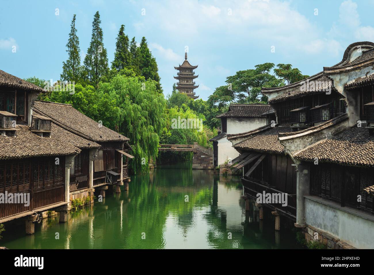scenery of wuzhen, a historic scenic water town in zhejiang, china ...