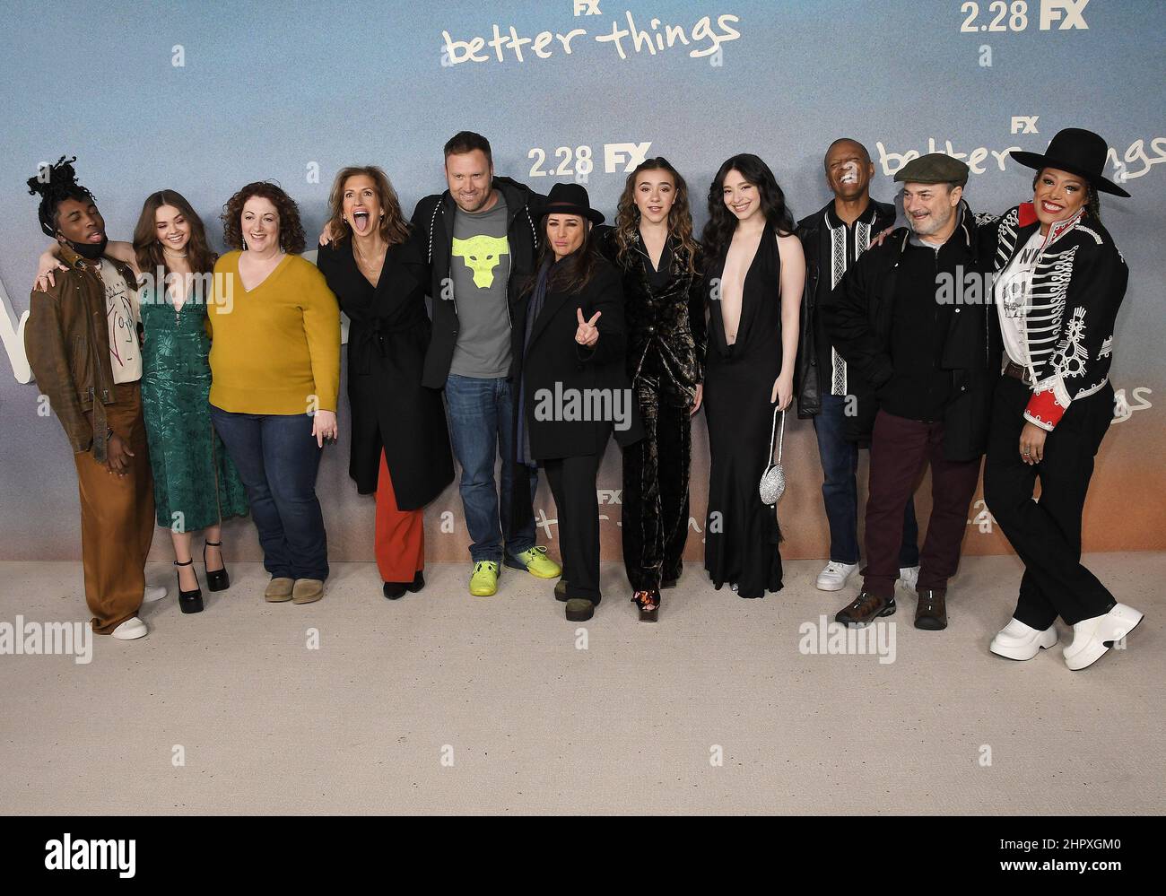 Los Angeles, CA, February 23, 2022, (L-R) BETTER THINGS Cast - Jeremy K ...