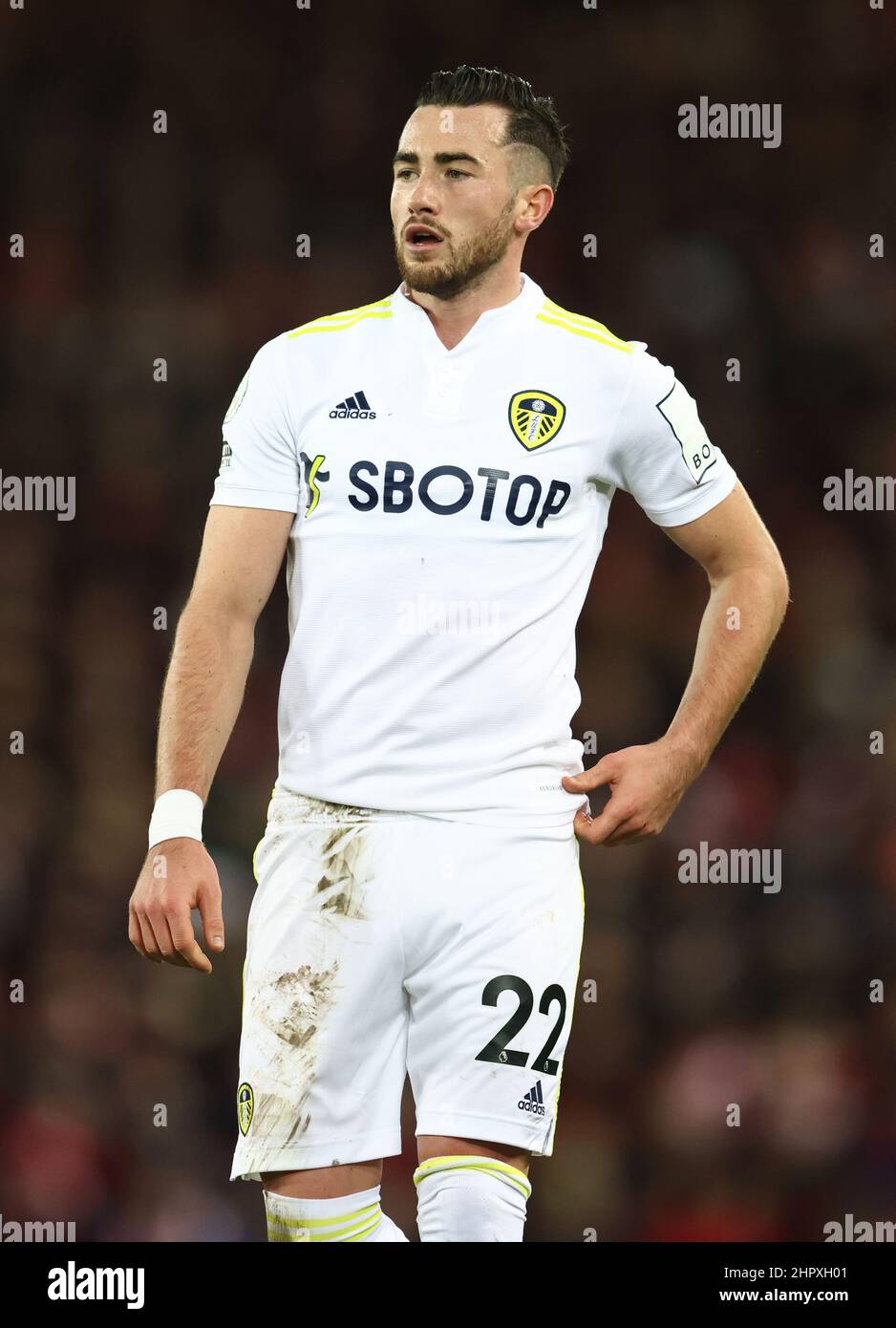 Liverpool, England, 23rd February 2022. Jack Harrison of Leeds United ...