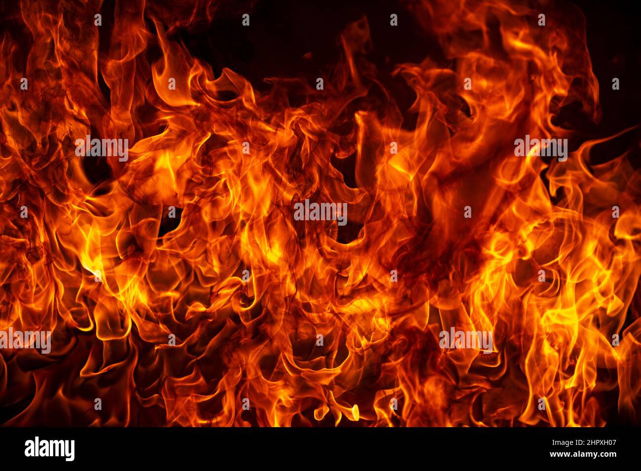 Fire blaze flames on black background. Fire burn flame isolated ...