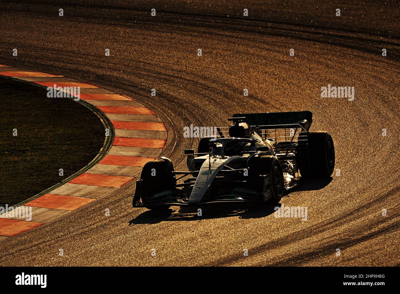 Barcelona, Spain. 24th Feb, 2022. Lewis Hamilton (GBR) Mercedes AMG F1 ...