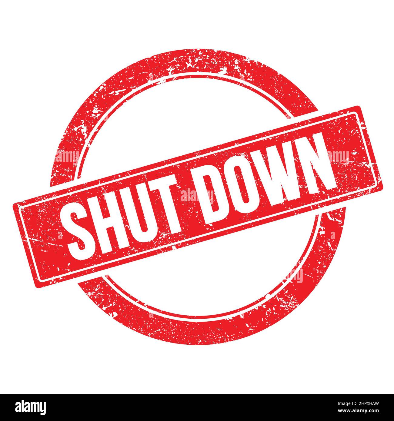 Shut down stamp Cut Out Stock Images & Pictures - Alamy