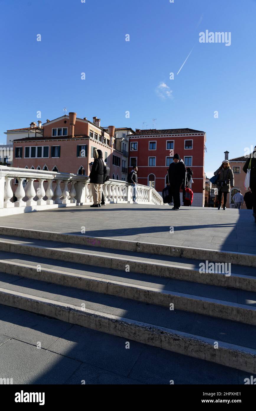 Canal Grande and Ponte degli Scalzi bridge, Veneto, Italy, Europe Stock ...