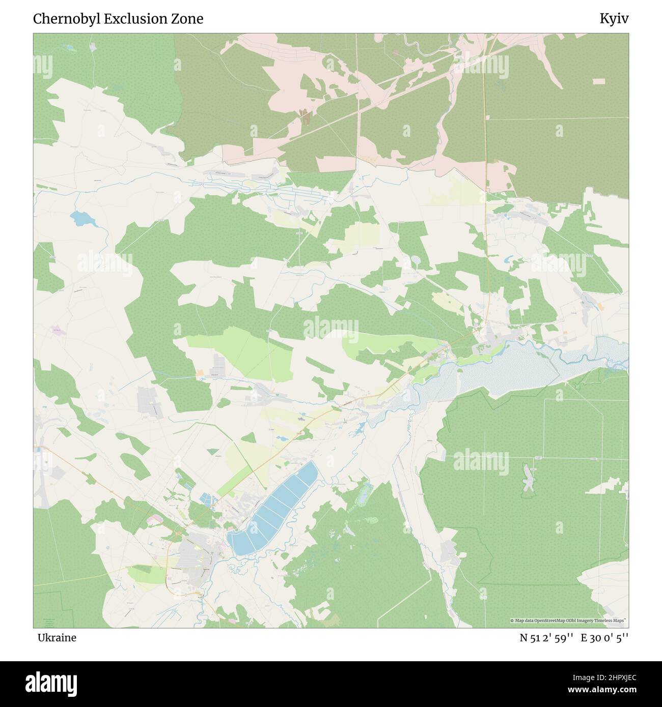 Chernobyl exclusion zone map Cut Out Stock Images & Pictures - Alamy