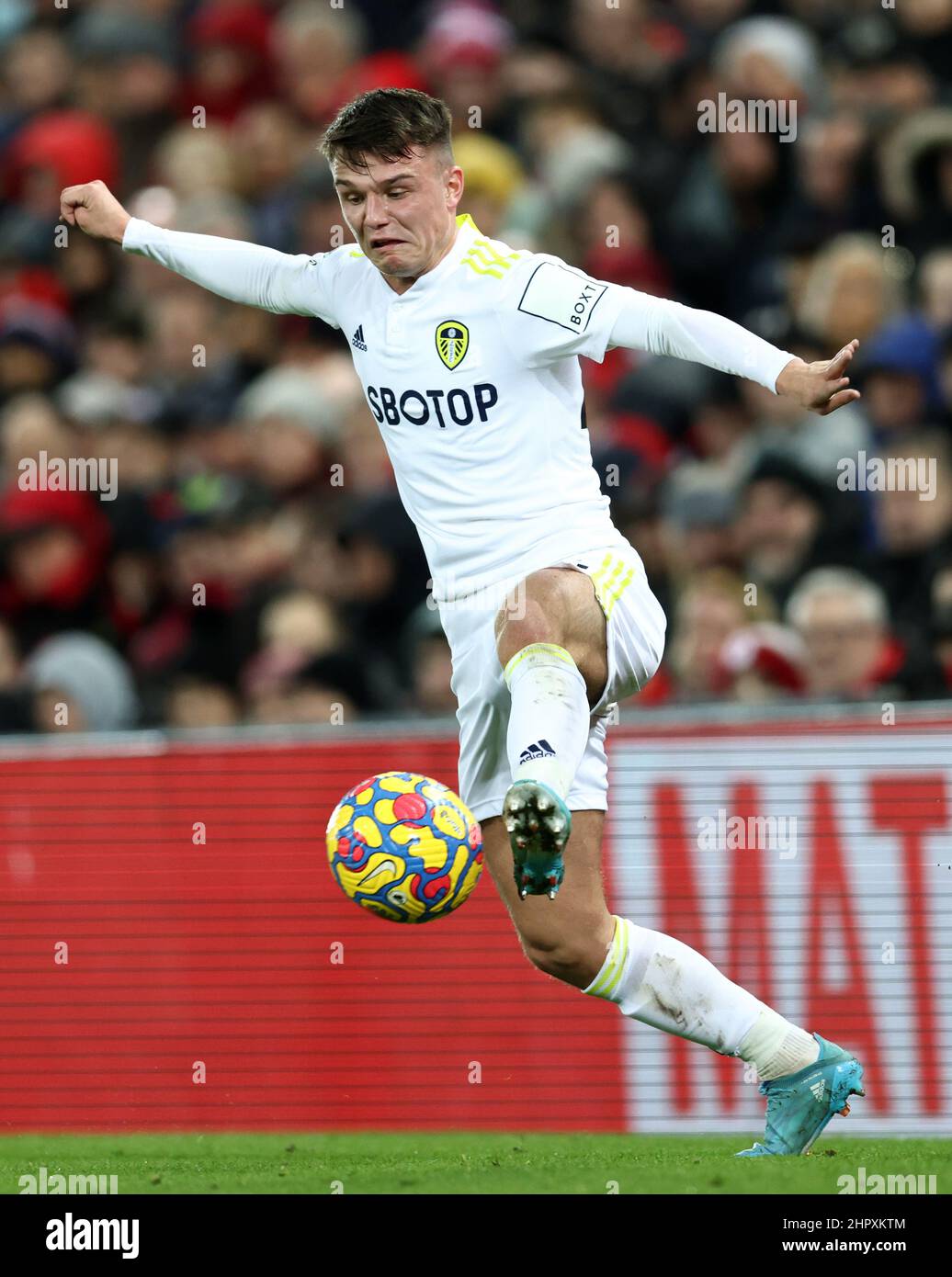 Liverpool, England, 23rd February 2022. Jamie Shackleton of Leeds ...