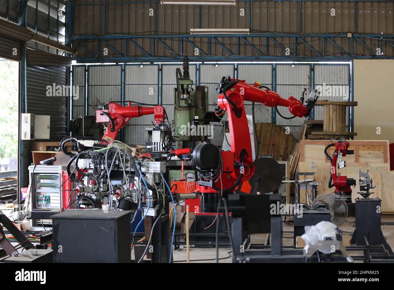 Factory Engineer Operating machines in industry factory Stock Photo - Alamy