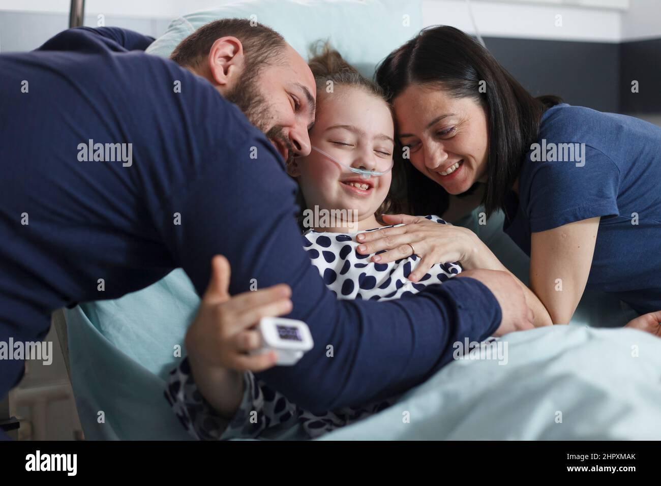 Doctor patient hugging in hospital hi-res stock photography and images ...