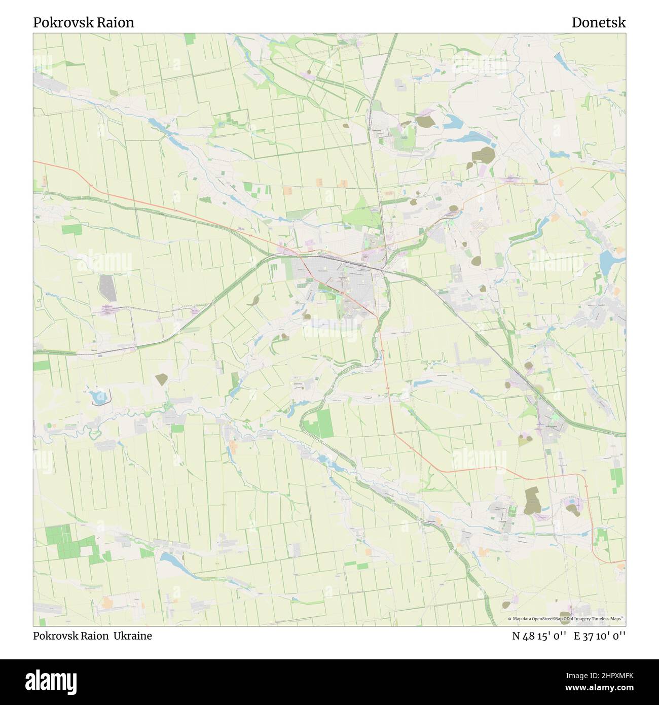 Pokrovsk Raion, Pokrovsk Raion, Ukraine, Donetsk, N 48 15' 0'', E 37 10 ...