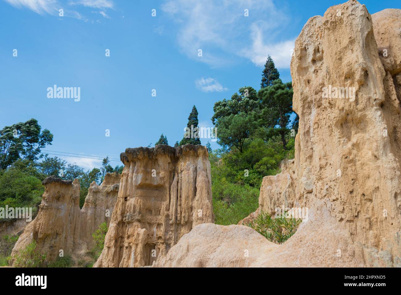 SICHUAN, CHINA - Huanglian Earth Forest. a famous landscape in Xichang ...
