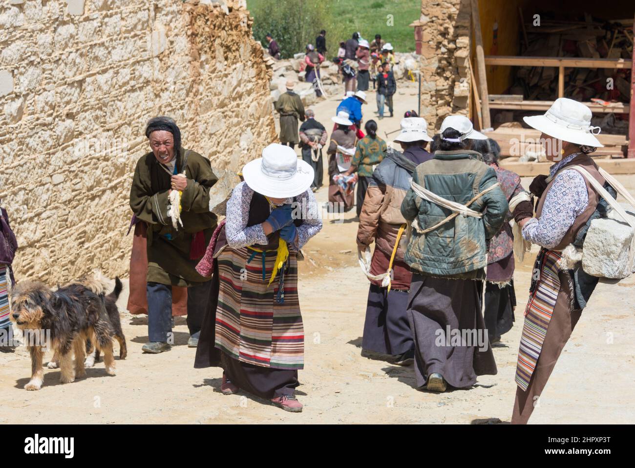 LITANG, CHINA - Pilgrim at Ganden Thubchen Choekhorling Monastery ...