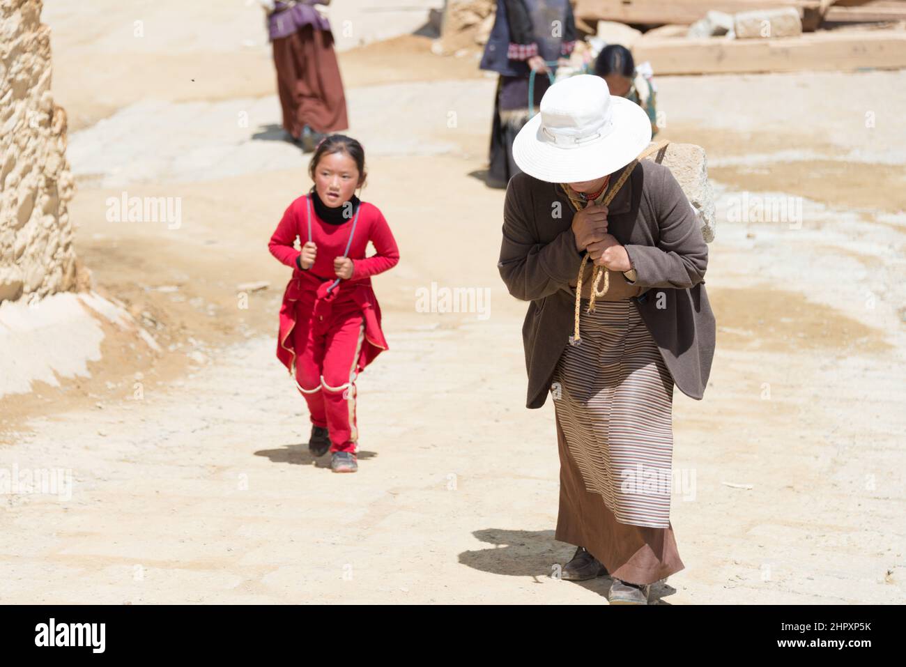 LITANG, CHINA - Pilgrim at Ganden Thubchen Choekhorling Monastery ...