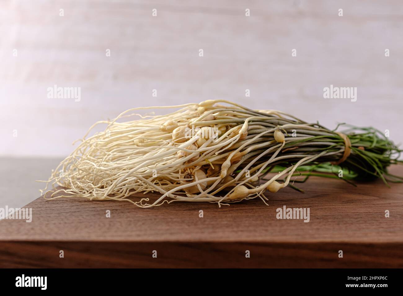 Strong scent and elongated wild chive Stock Photo - Alamy