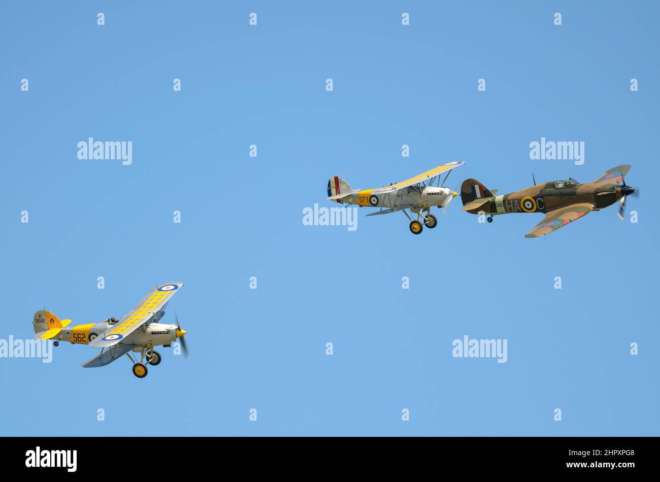 Hawker Hurricane and a pair of Hawker Nimrods in a special Hawker ...