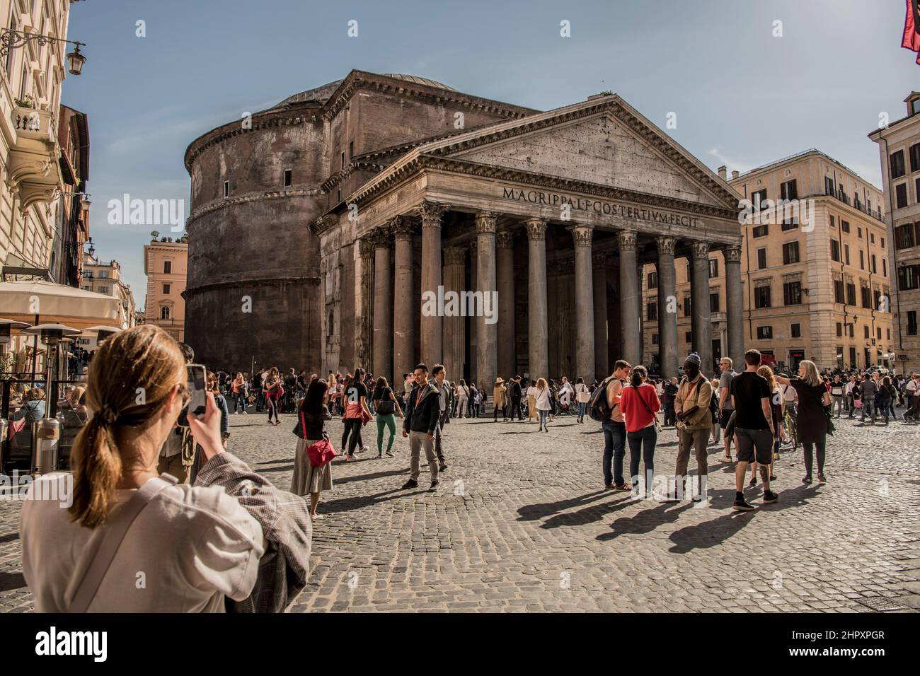 Italy, Lazio, Rome, Pantheon town square Stock Photo - Alamy