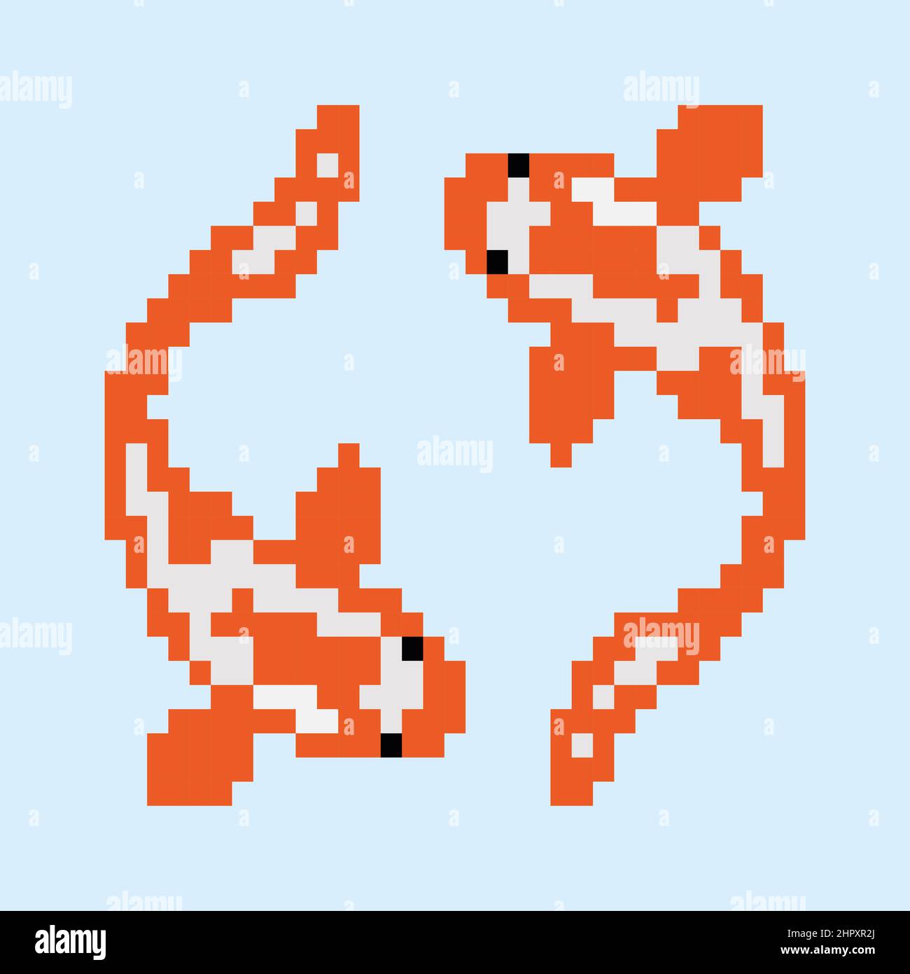 Fish Pixel art on a white background. Pixel art.illustration Stock ...