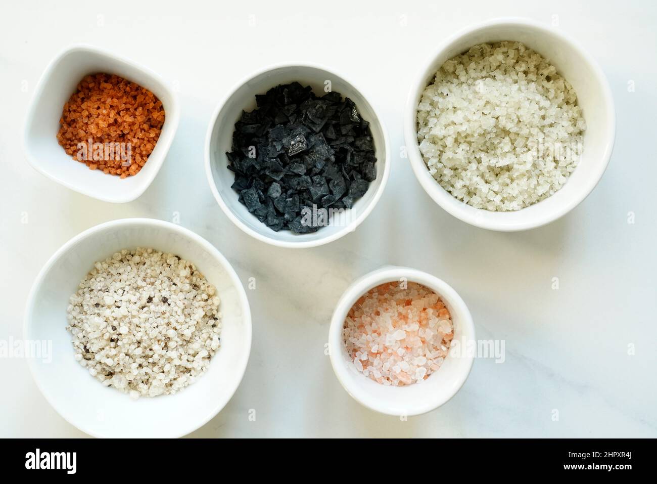 Various types of salt from around the world, unrefined salt from the ...