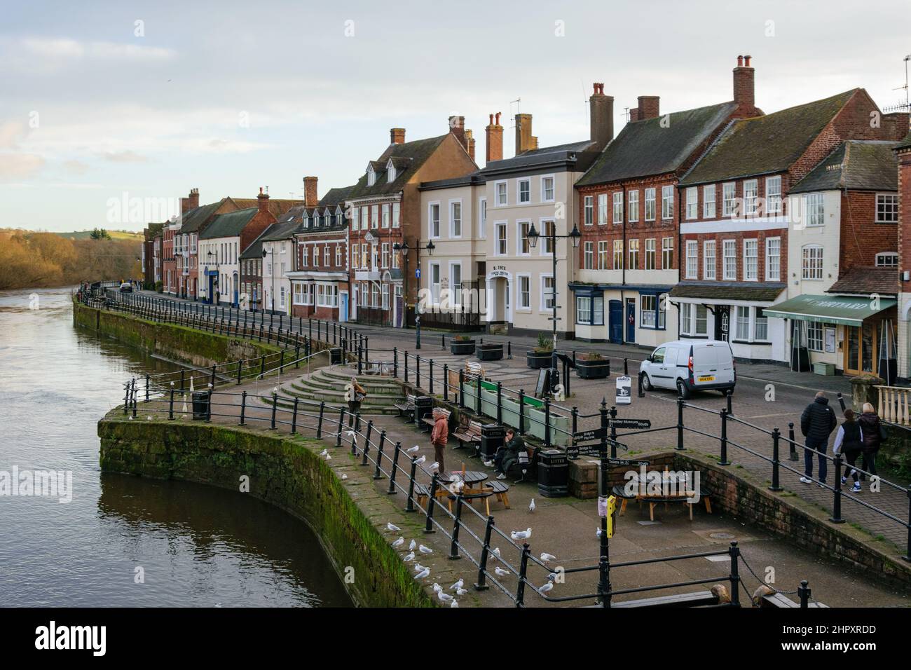 Picturesque Bewdley on River Severn, before floods submerged the ...