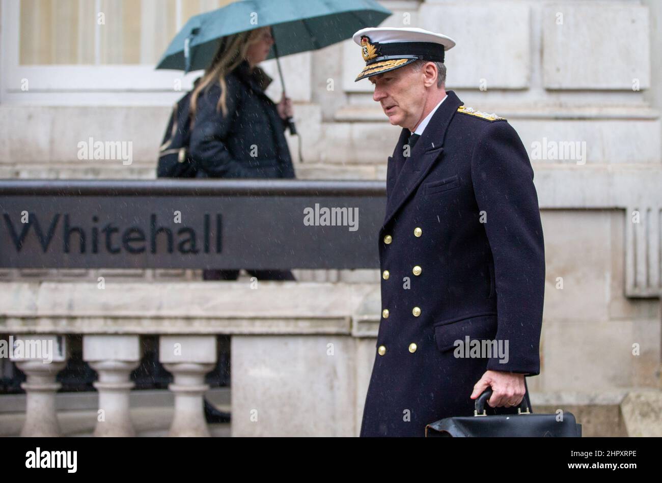 London, England, UK. 24th Feb, 2022. Chief of Defence Staff Admiral Sir ...