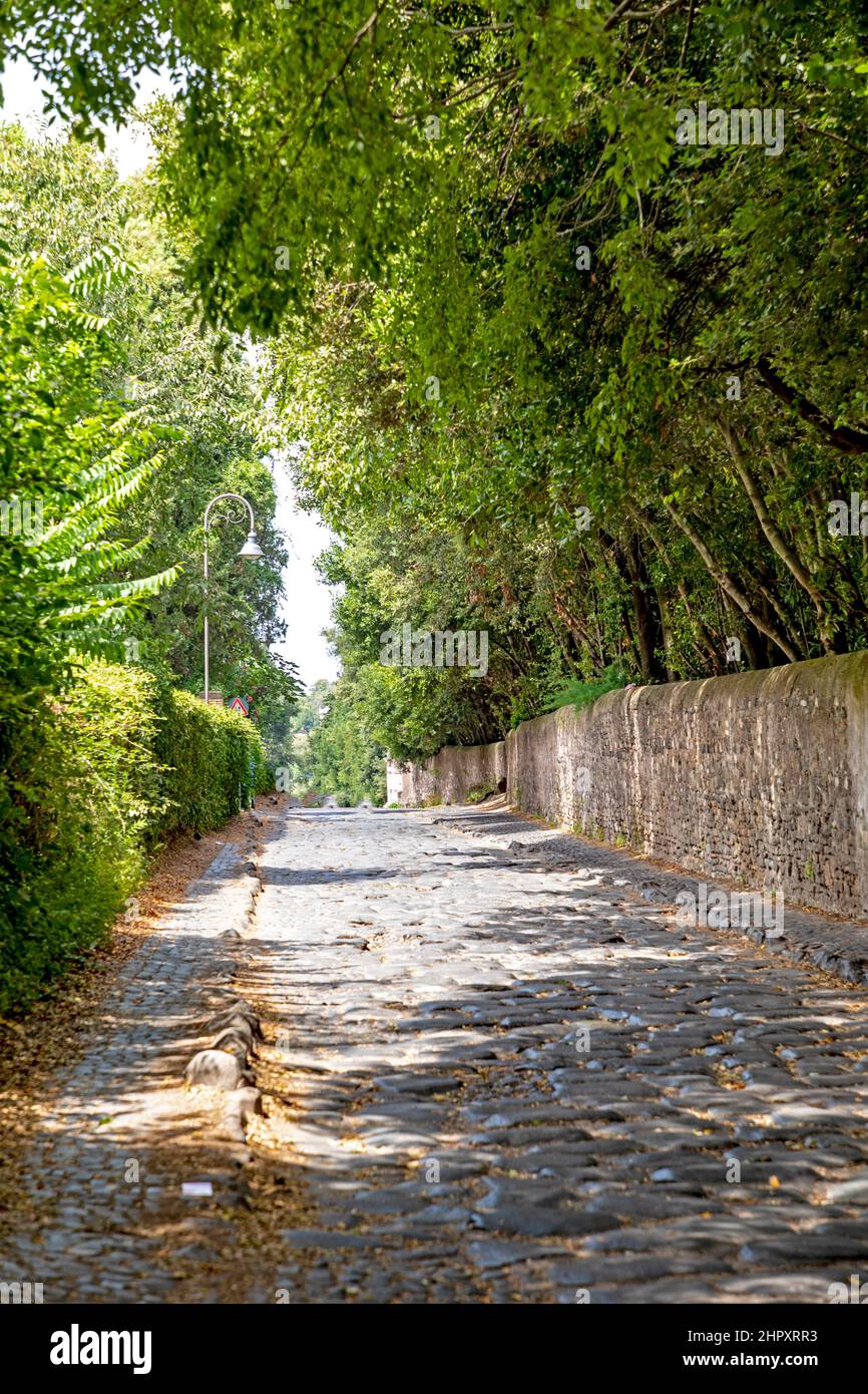 old roman Via Appia Antica in Rome, Italy Stock Photo - Alamy