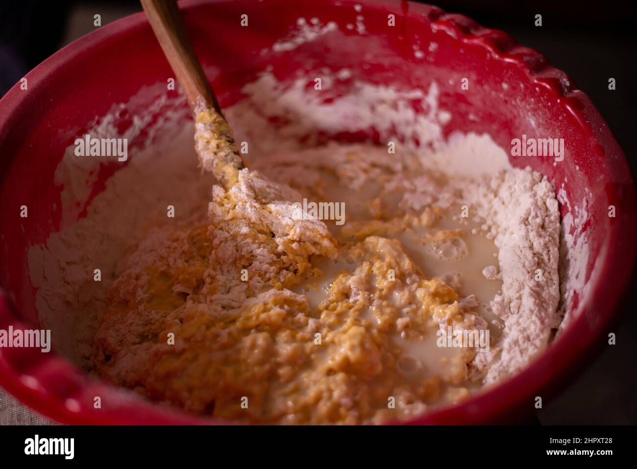 Process of dough preparations for a bakery Stock Photo - Alamy