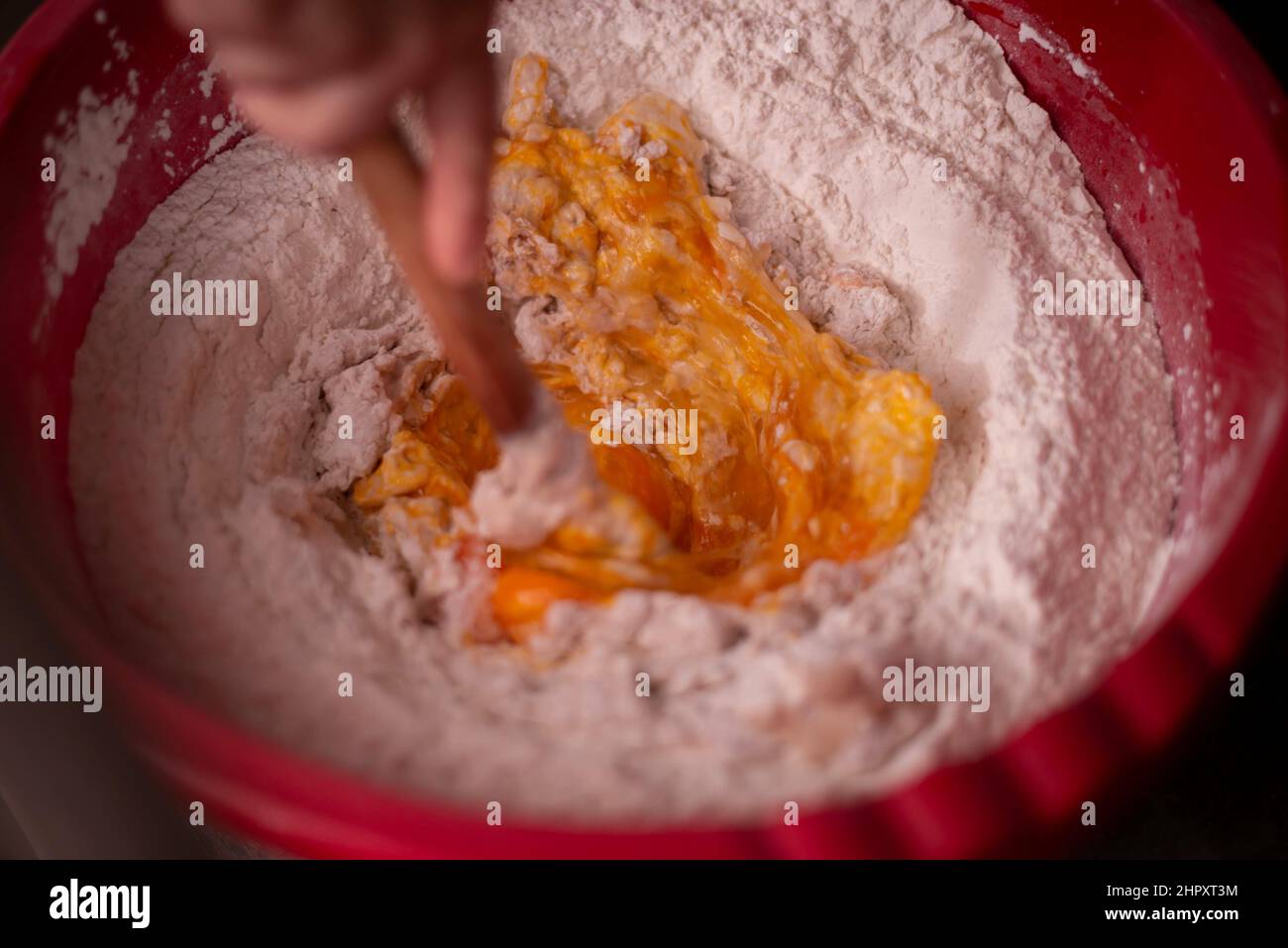 Process of dough preparations for a bakery Stock Photo - Alamy