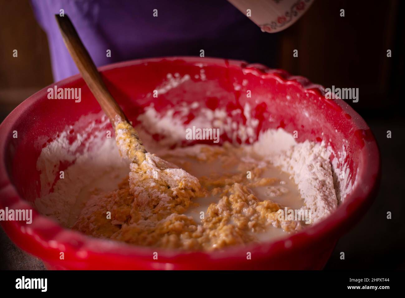 Process of dough preparations for a bakery Stock Photo - Alamy