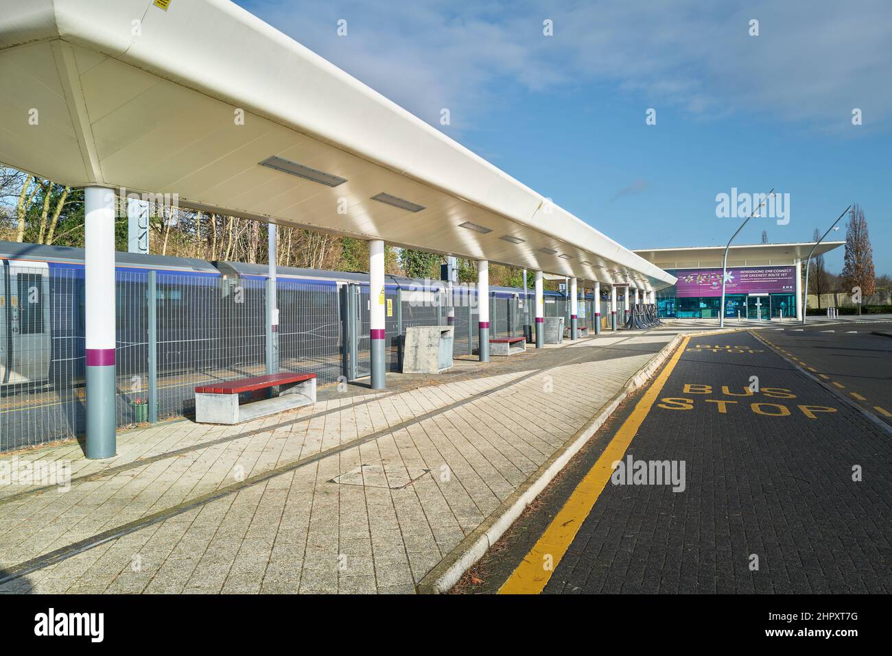 The EMR (East Midlands Rail) railway station at Corby, England Stock ...