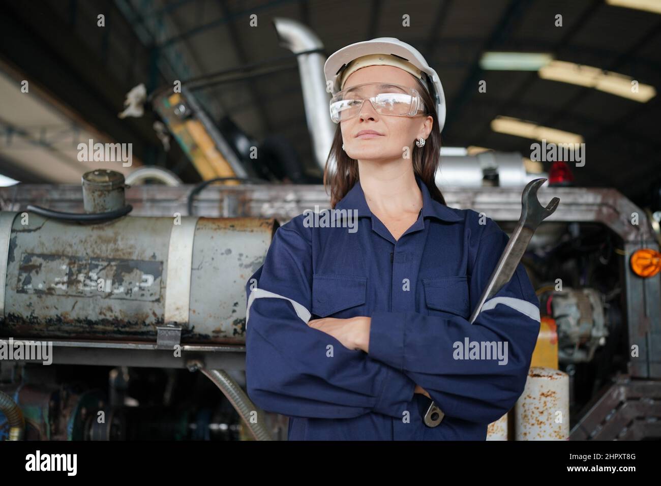 Professional female engineer worker skills quality, maintenance ...