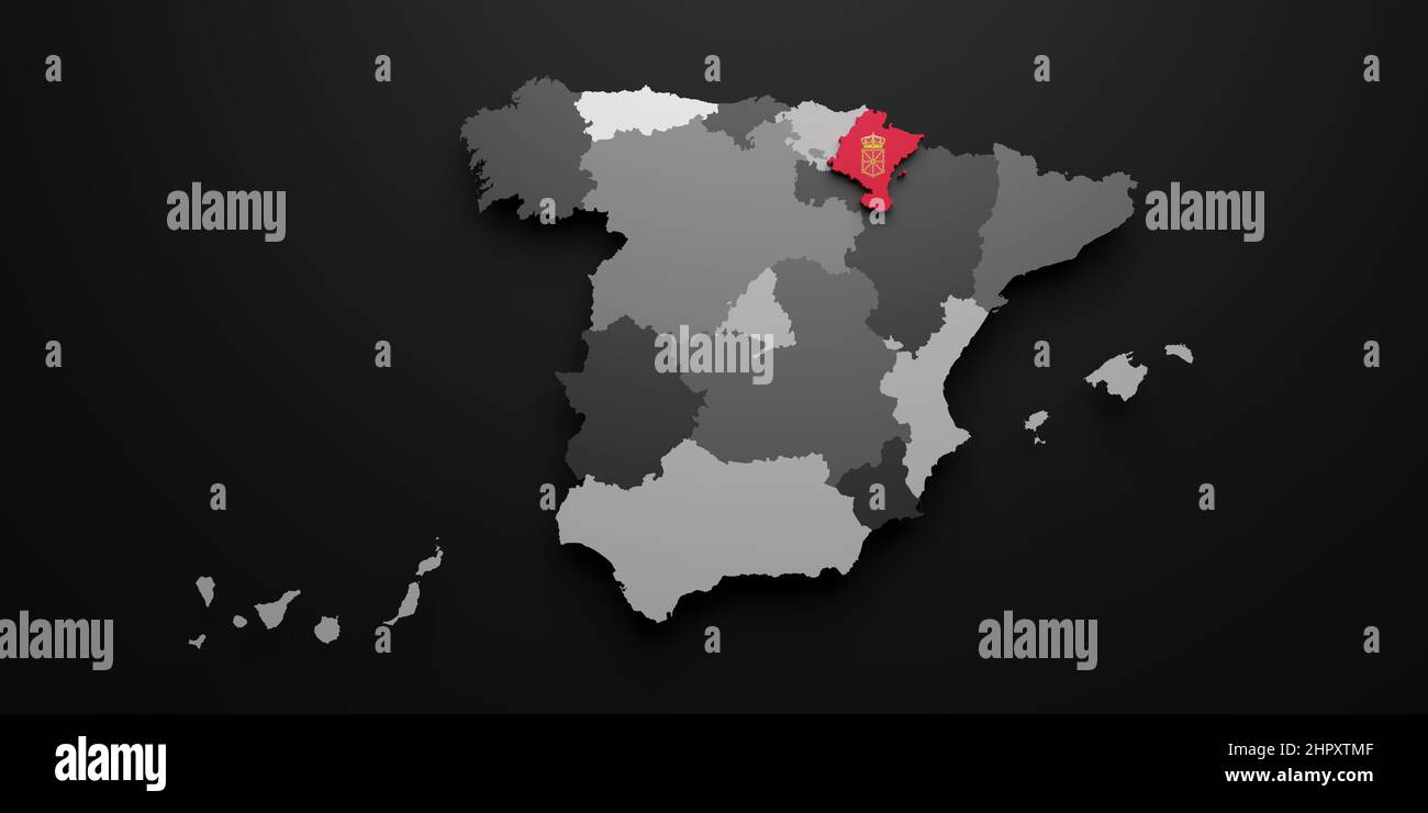 Navarre on a map hi-res stock photography and images - Alamy