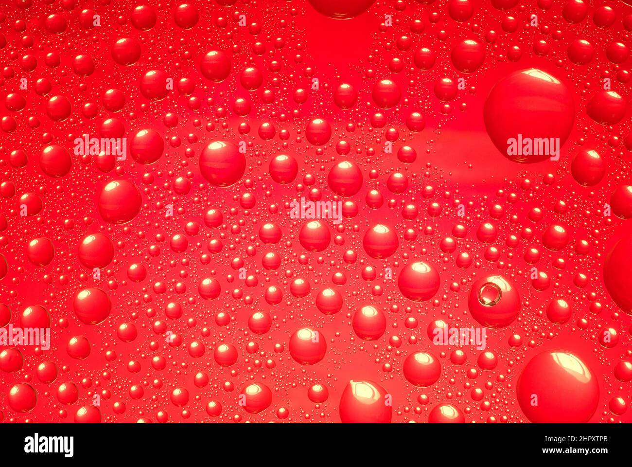Abstract red background. Liquid on glass.Colorful waterdrops Stock ...