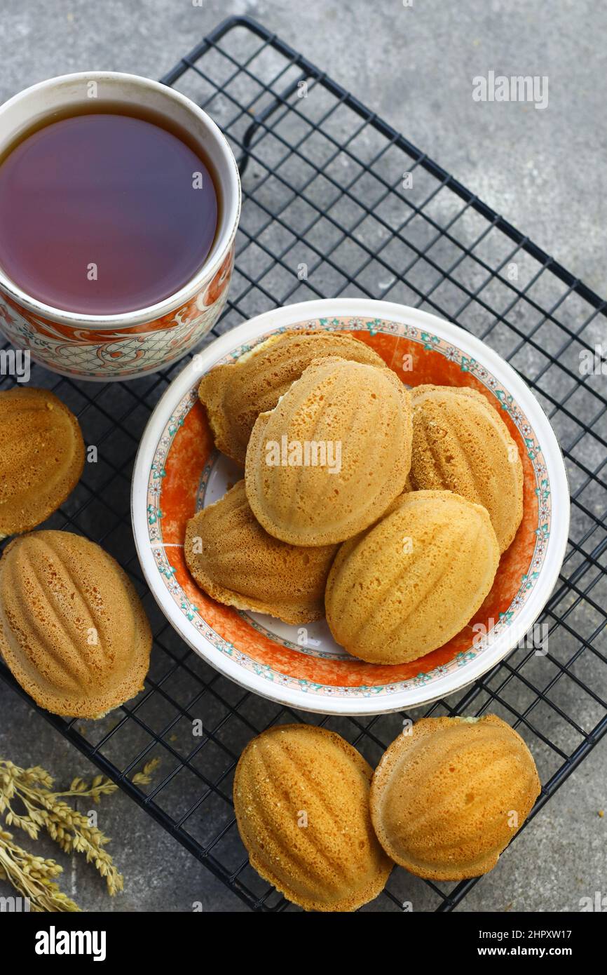 Bolu kering jadul or mini sponge cake, traditional old sponge cake on ...