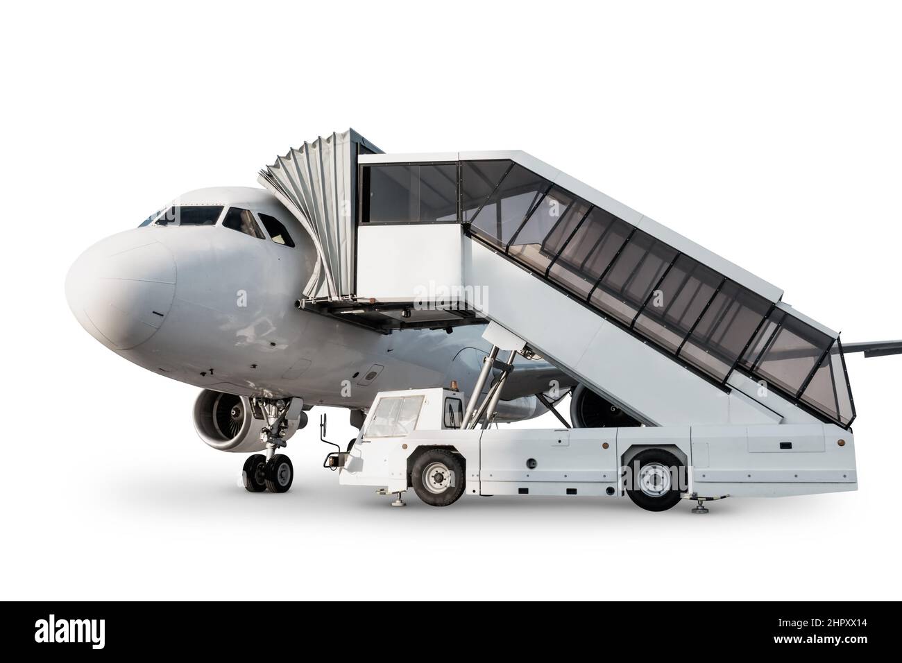 Stairs on passenger plane hi-res stock photography and images - Alamy