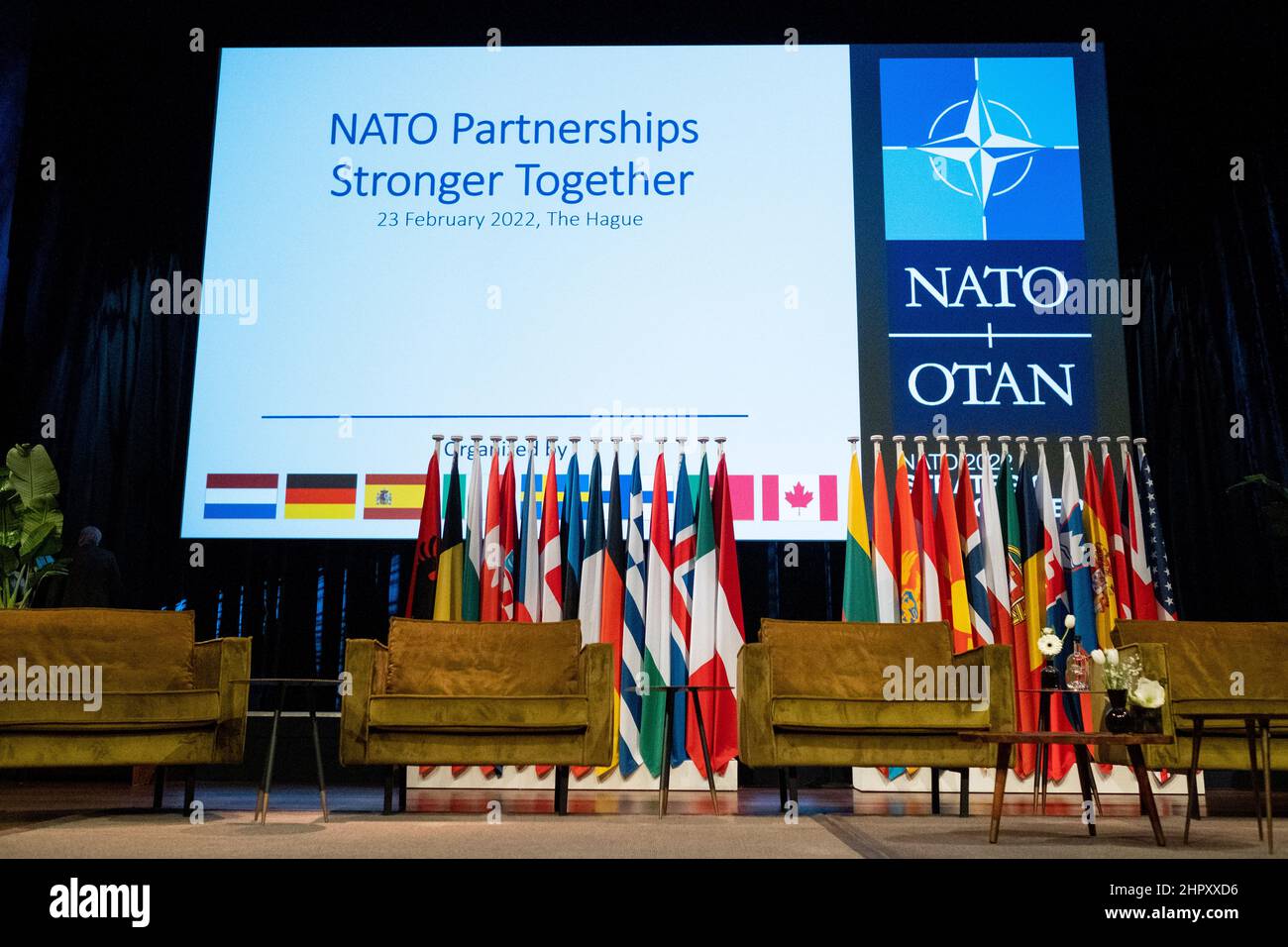 Netherlands, The Hague on 23/02/2022. NATO seminar with the Prime ...