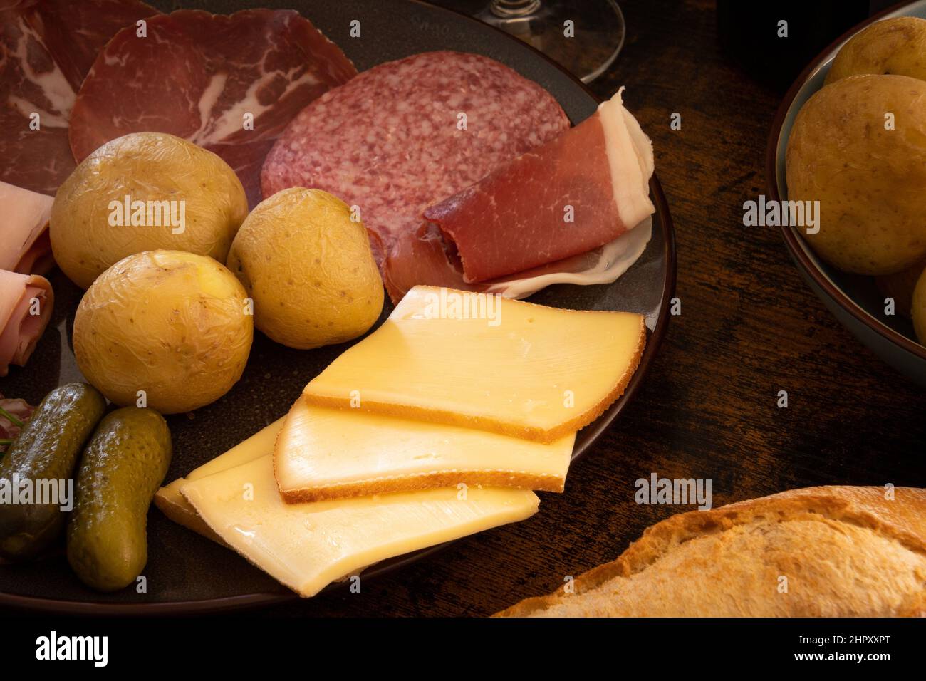 Raclette cheese bread hi-res stock photography and images - Alamy