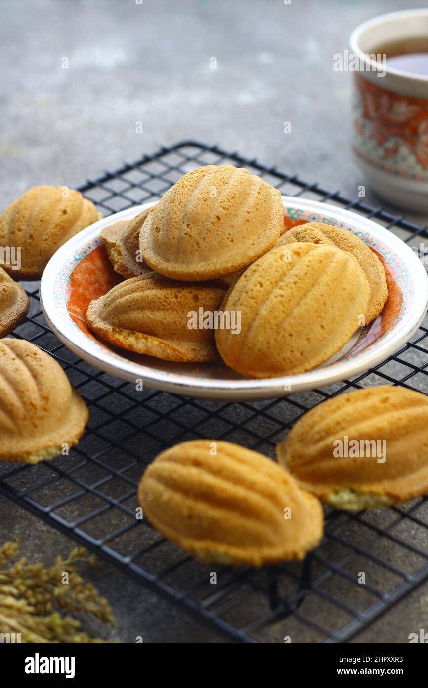 Bolu kering jadul or mini sponge cake, traditional old sponge cake on ...