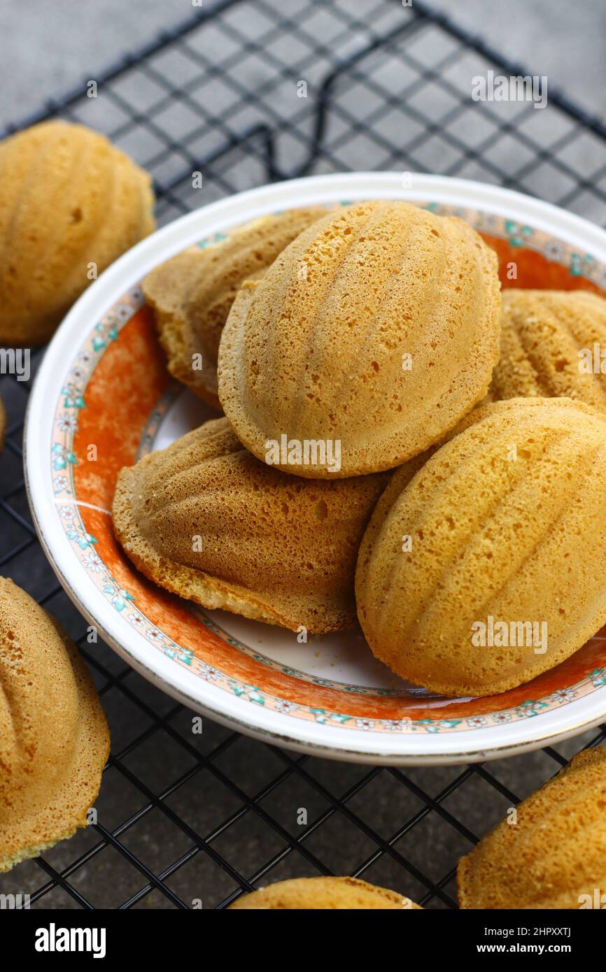 Bolu kering jadul or mini sponge cake, traditional old sponge cake on ...