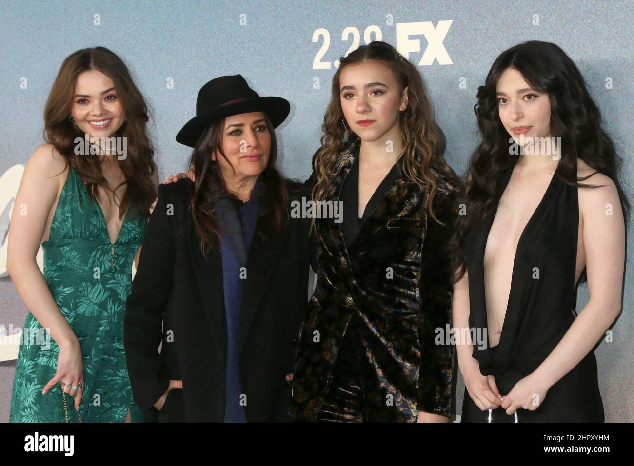 LOS ANGELES - FEB 23: Hannah Riley, Pamela Adlon, Olivia Edward, Mikey ...