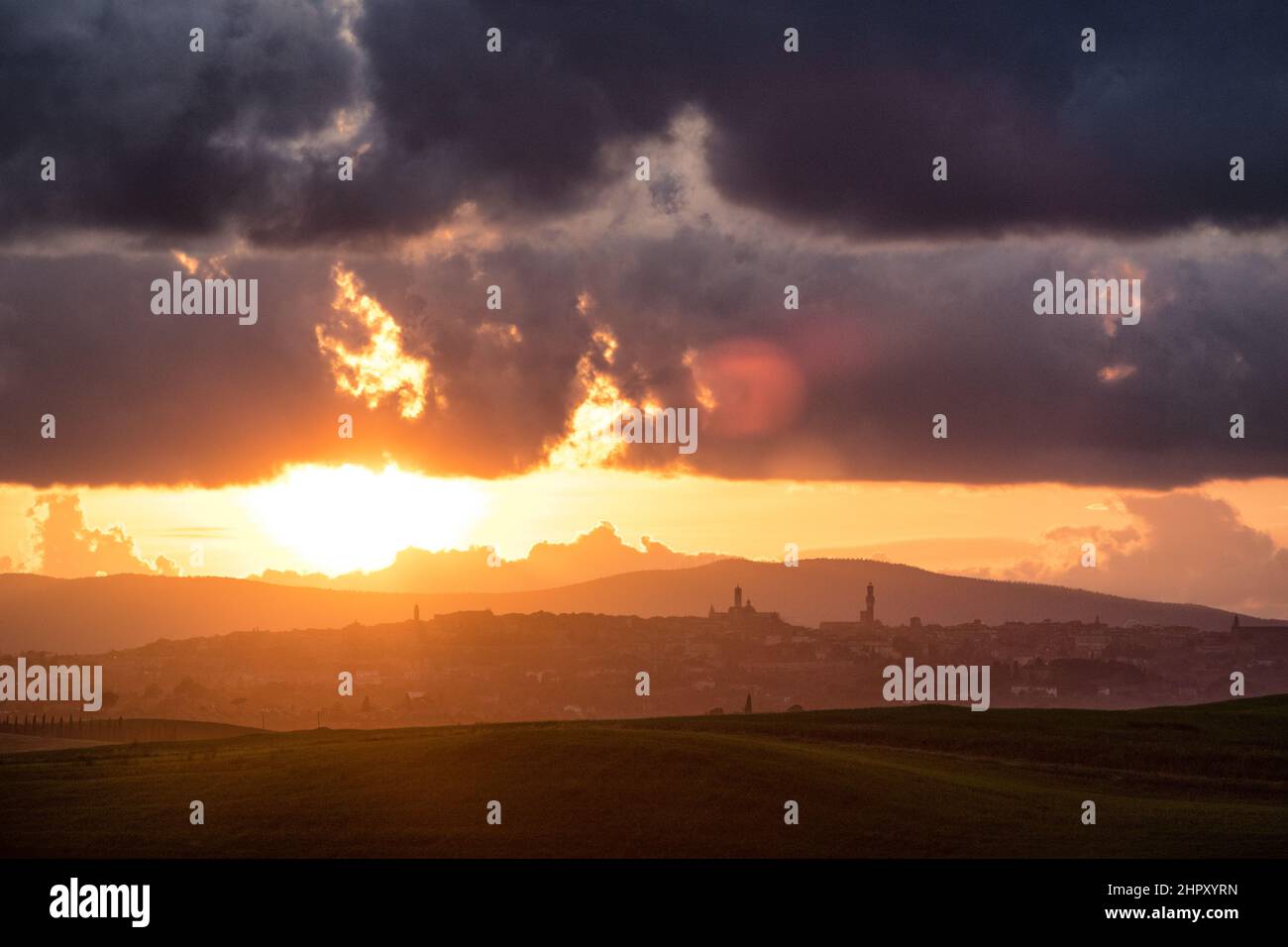 Tuscan landscape: a dreamlike country of wide verdant hills dotted with ...