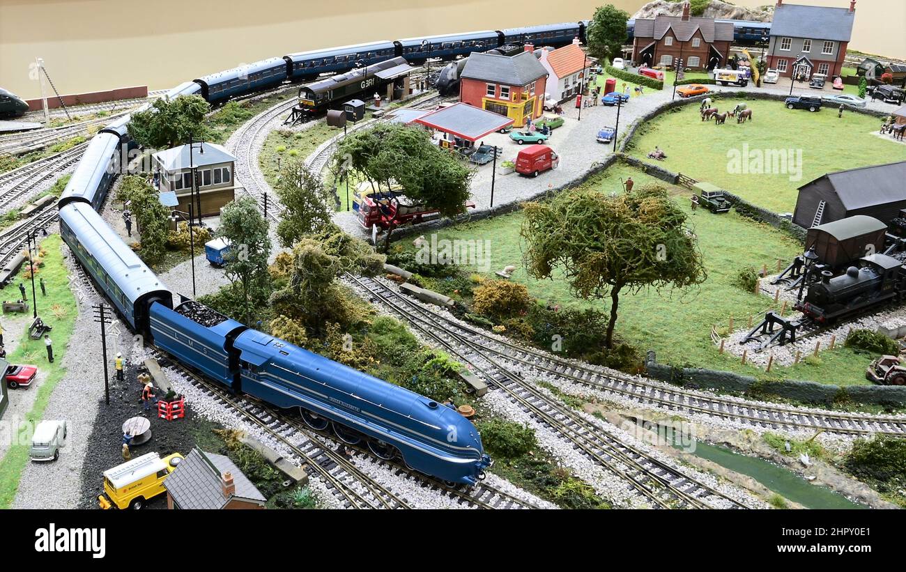 A model of The Coronation Scot being pulled by the LMS locomotive ...