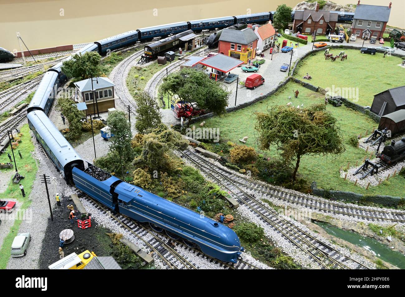 A model of The Coronation Scot being pulled by the LMS locomotive ...