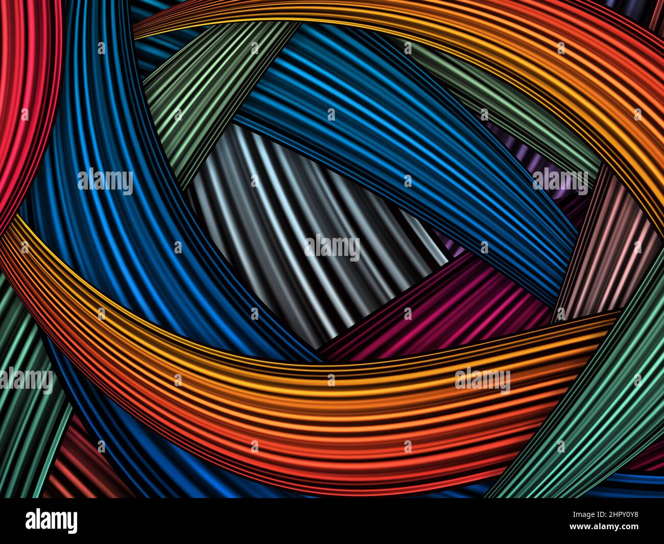 Abstract line, cable, sheaf of wire stipe design concept Stock Photo ...