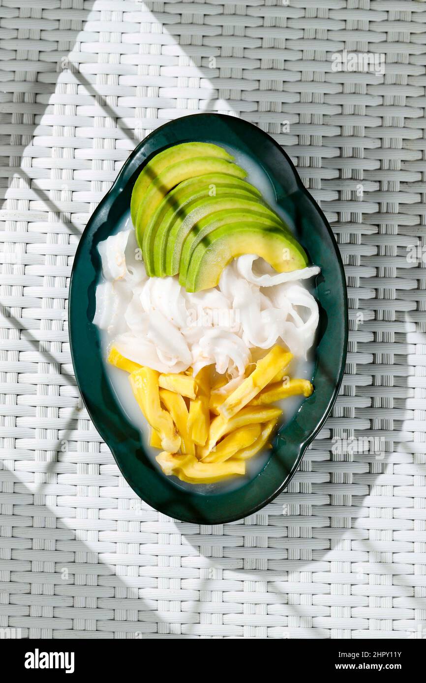 Es Teler, Es Campur, Indonesian Fruit Cocktail. Avocado, Young Coconut ...
