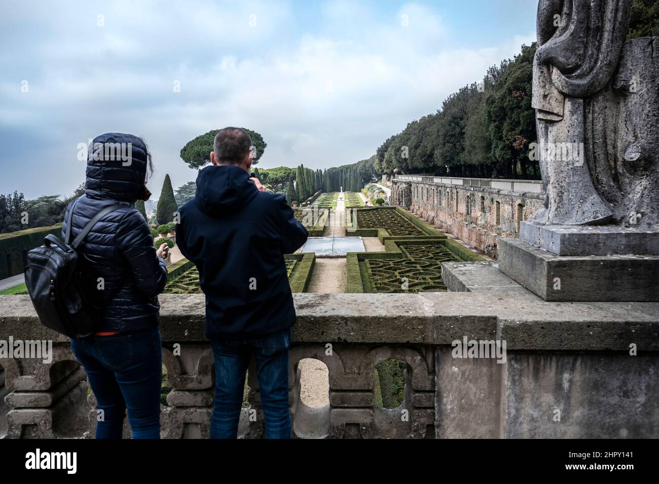 the gardens of the Apostolic palace, summer residence of the Popes ...